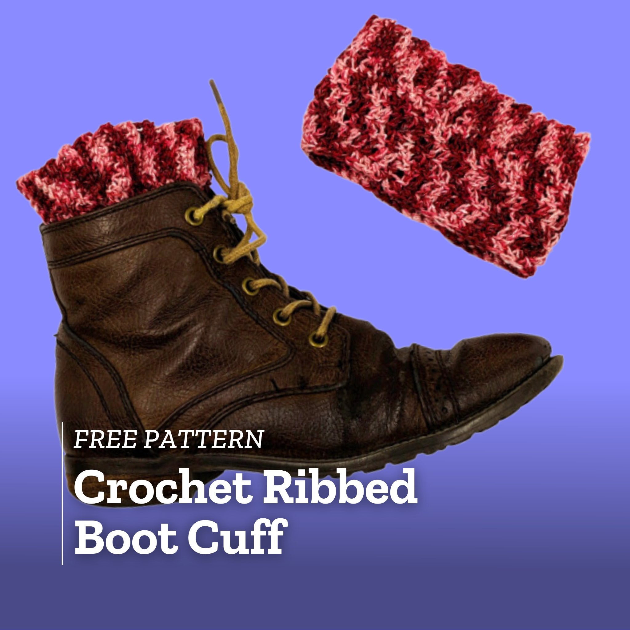Free Pattern: Crochet Ribbed Boot Cuff | Darn Good Yarn