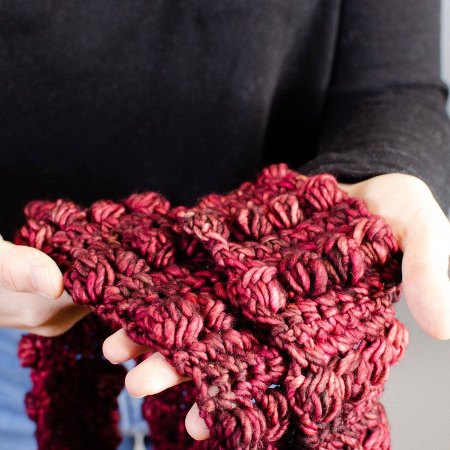 Burst My Bobble Infinity Scarf Pattern | Darn Good Yarn