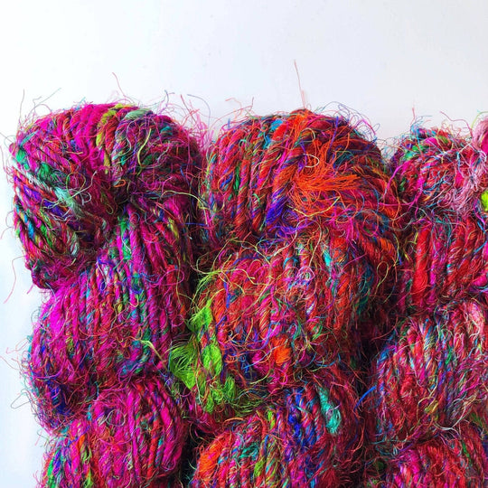Premium Sari Silk Handspun Yarn | Darn Good Yarn