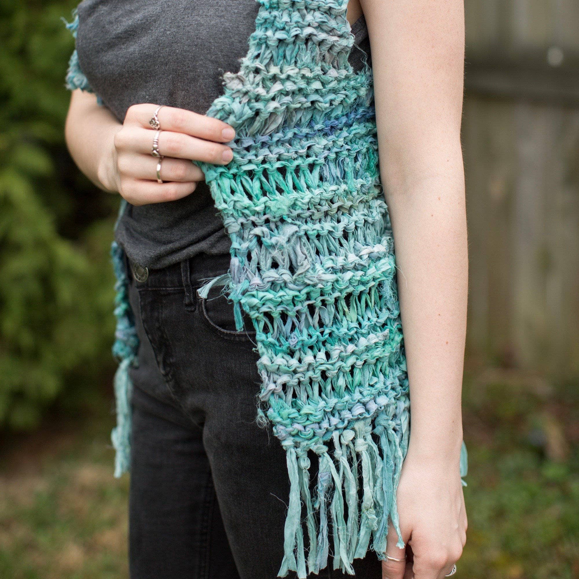 Silk Hippie Fringe Vest Pattern Kit | Darn Good Yarn