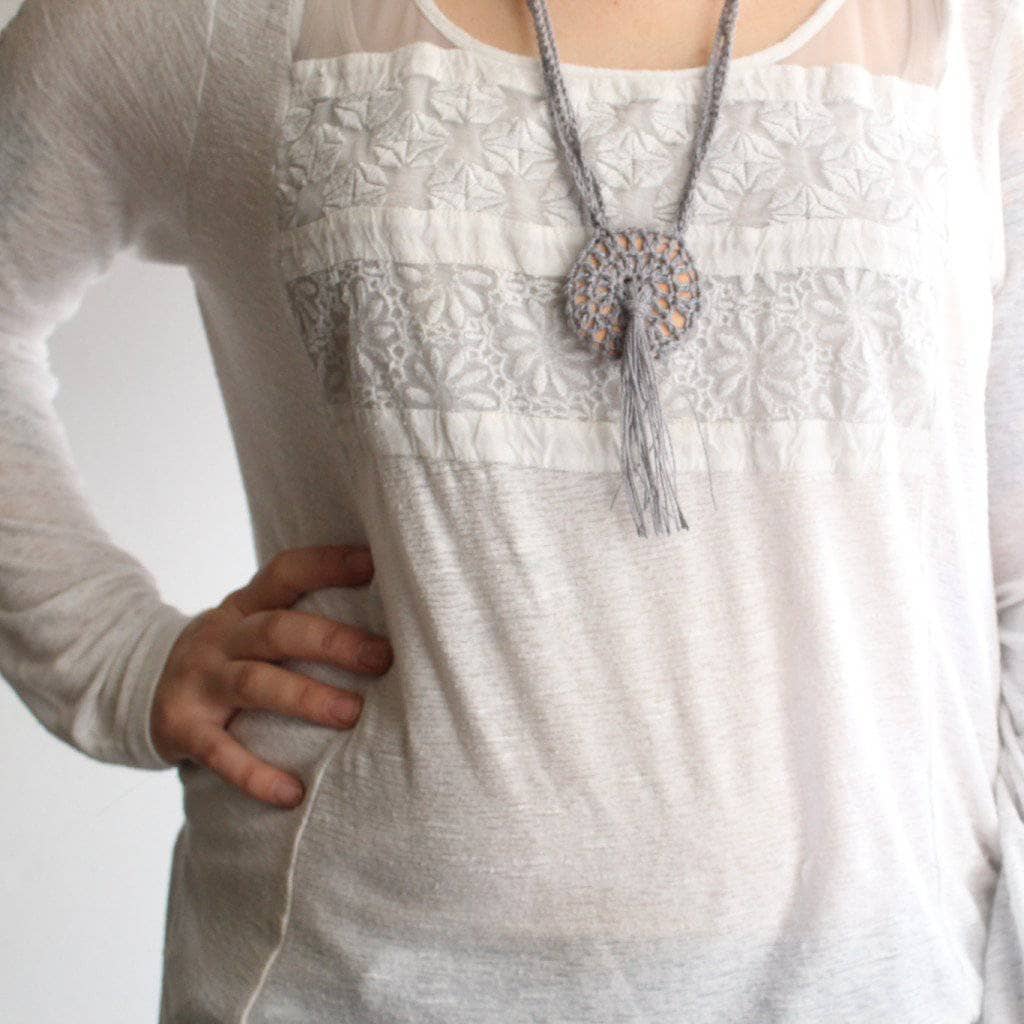 Boho Macrame Necklace Pattern | Darn Good Yarn