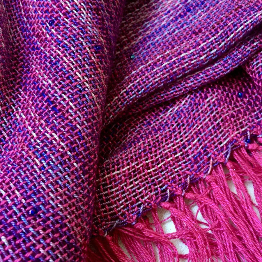 Celestial Silk Beaded Shawl Weaving Pattern | Darn Good Yarn